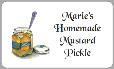 Mustard Pickle Jar Stickers Personalised Homemade Piccalilli Sticky ...