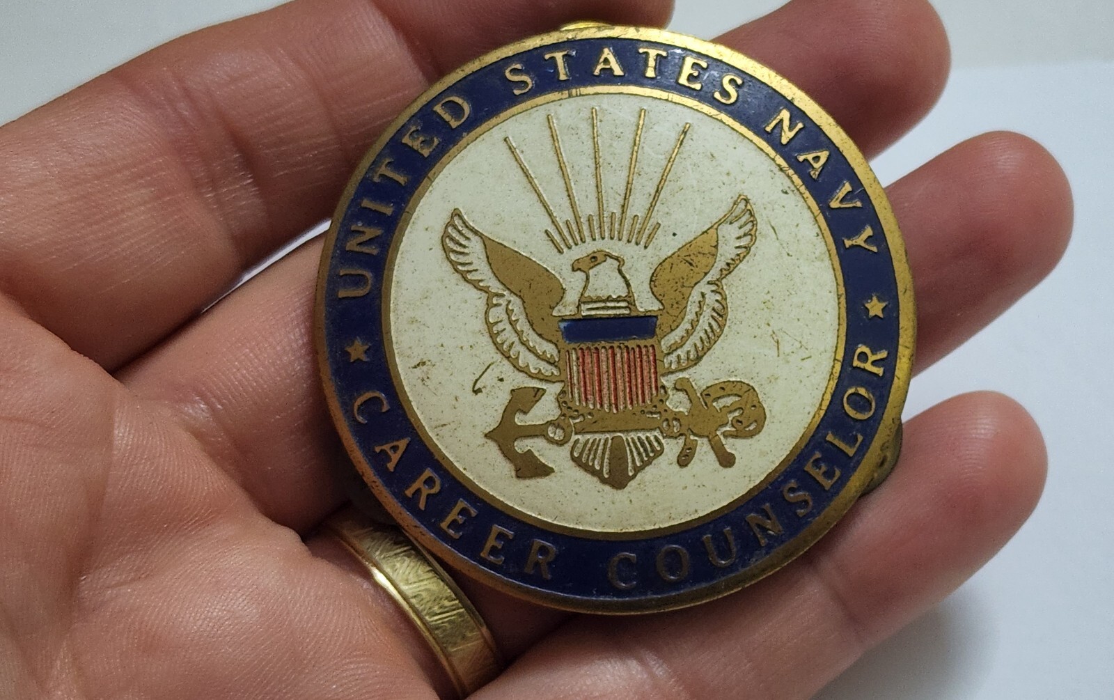 UNITED STATES NAVY CAREER COUNSELOR ENAMEL PIN 2" | eBay