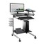 Espresso Mobile Desk Computer Cart Rolling Office Storage CPU Printer ...
