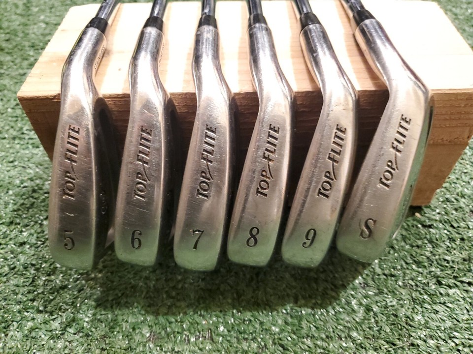 Top Flite HCT Iron Set 5-9, & SW Medium Regular Flex TF Steel Shafts RH ...