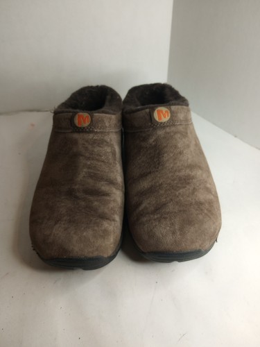 Merrell Women's 9 Primo Chill Slide Chocolate Brown Suede Fur Lined ...