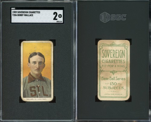 1909 T206 Bobby Wallace St. Louis Browns HOF SGC 2 ***Sovereign 150 ...