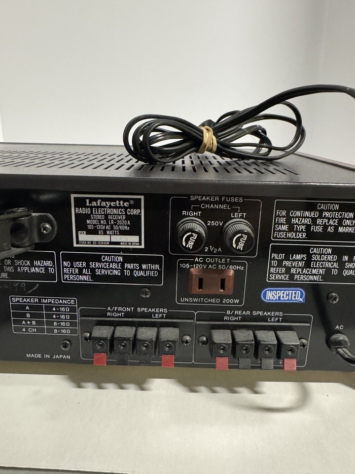 Vintage Lafayette LR-2020A AM / FM Stereo Receiver Wood Finish | eBay