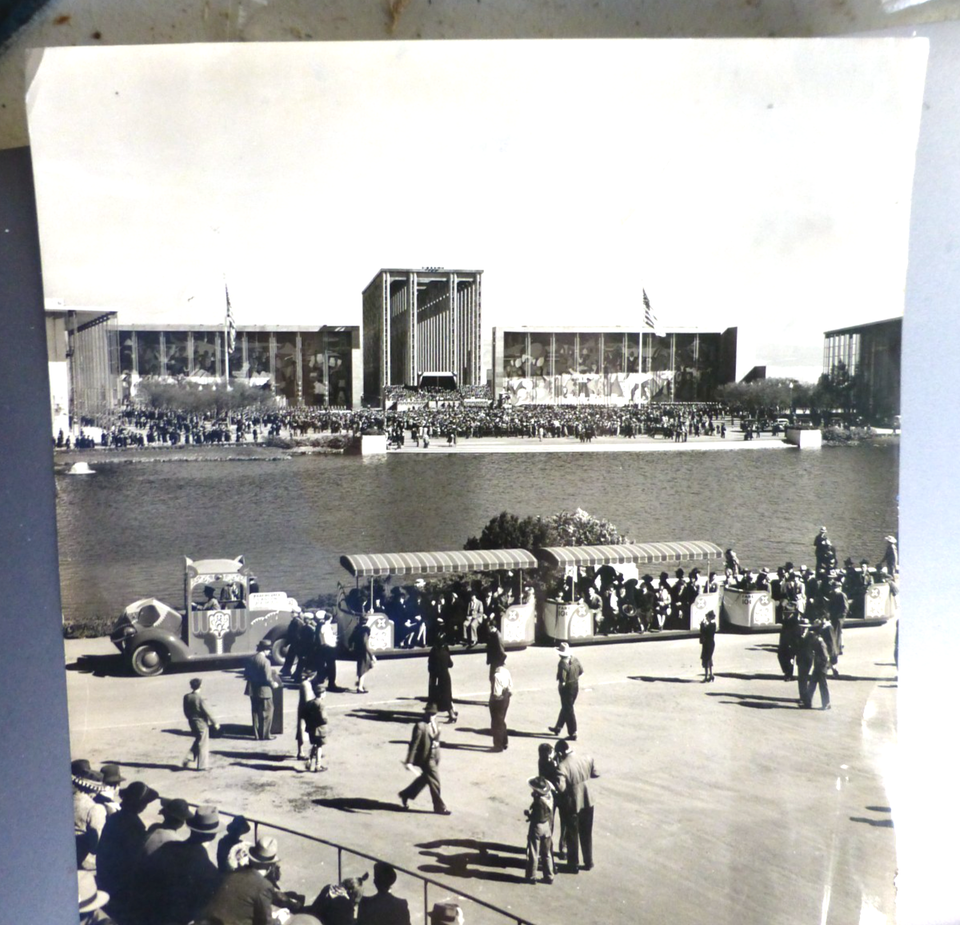 VINTAGE REAL PHOTO GOLDEN GATE EXPO FEDERAL BUILDING LAGOON 1939/40 SAN ...