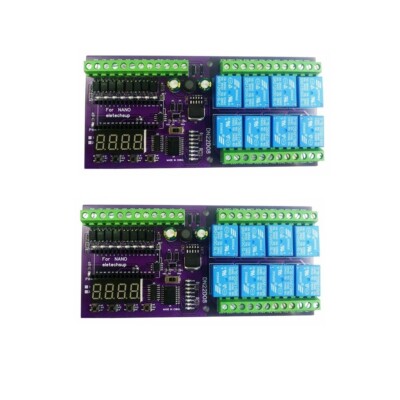 2 PCS 8 Channel 12V 24V Relay Shield Module RS485 PLC IO Expanding ...