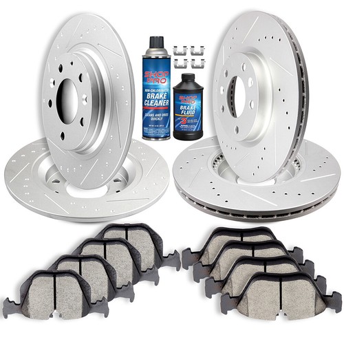 Front & Rear Brake Rotors And Pads For Ford Fusion Lincoln Mazda ...