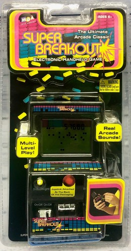 SUPER BREAKOUT ATARI MGA HANDHELD LCD MINI CABINET GAME 2005 NEW OLD ...