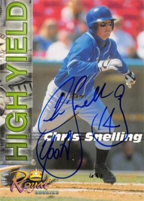 Chris Snelling autographed baseball card 2001 Royal Rookies Certified # ...