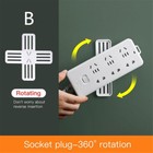 Socket Holder Plug Fixer Sticker Punch-free Wall-Mounted Power Strip ...