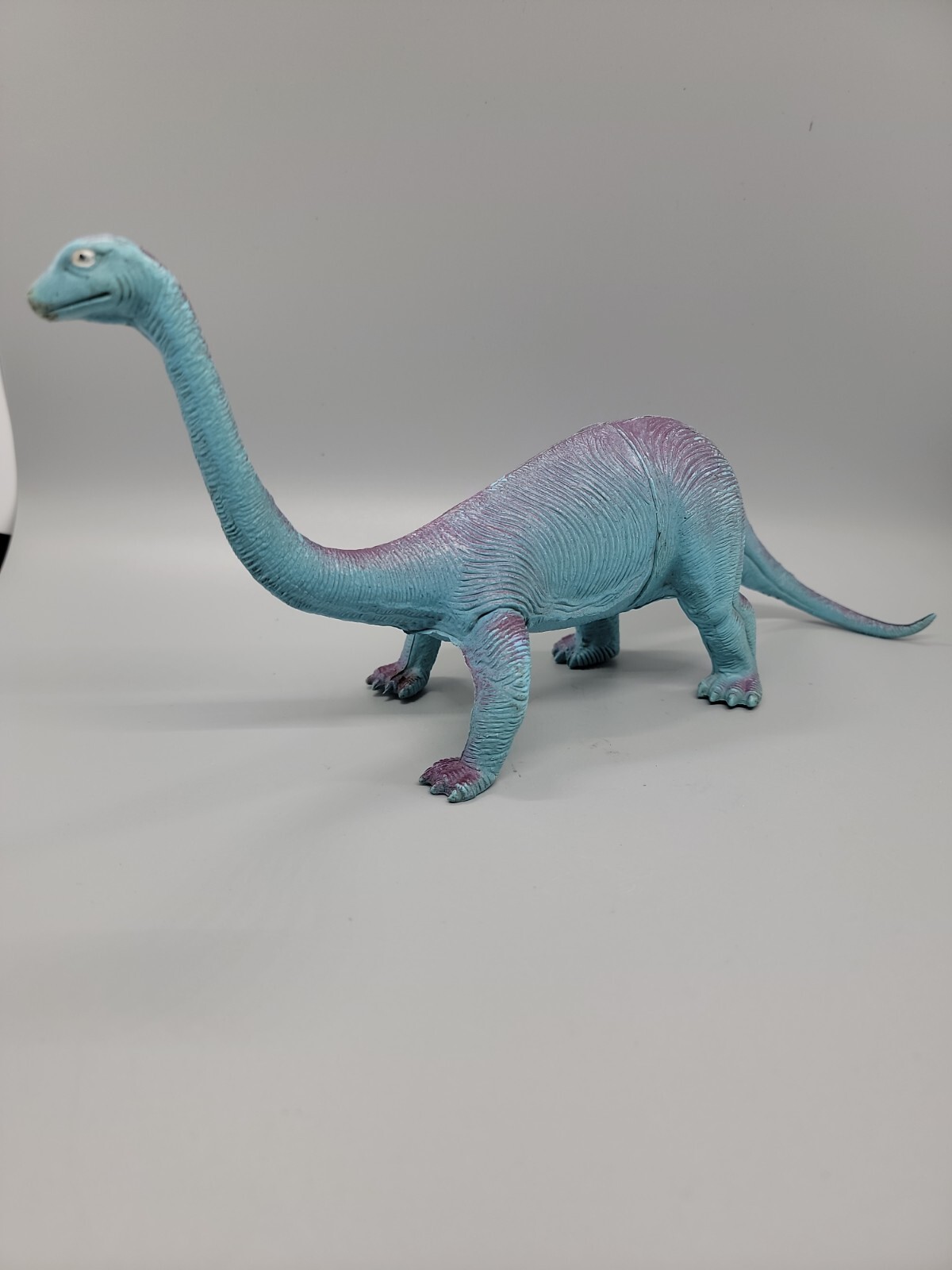 Vintage 1985 Blue Purple Imperial Dinosaur Toy Action Figure ...