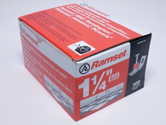 200 ITW Ramset Sdc125 Ladd 11/4 Pin Angle Clip Tie Wire Ceiling Anchor ...