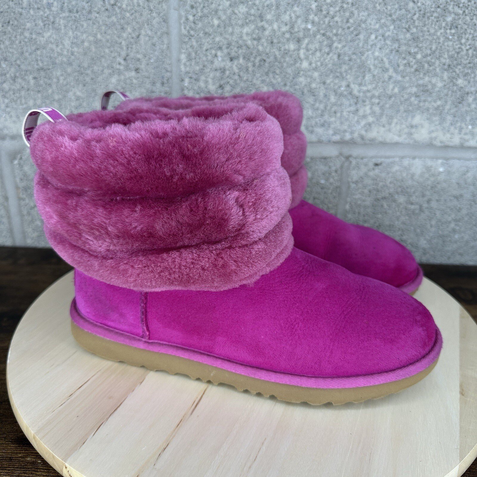 UGG Fluff Mini Quilted Classic Boot Pink Purple 11036… - Gem