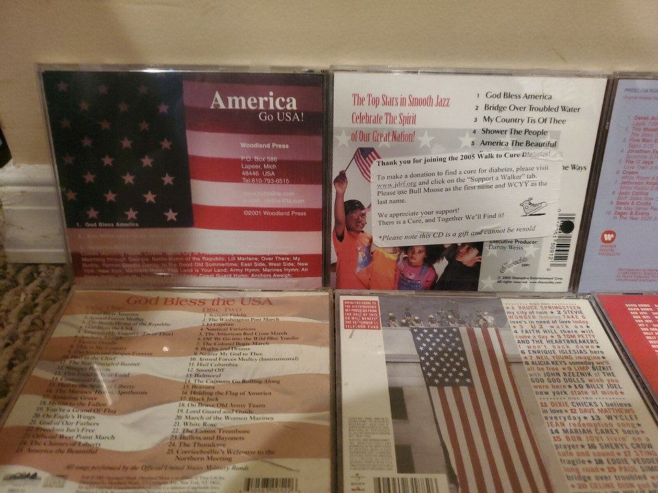 Lot of 6 America/Patriotic CDs: Concert for New York, American Spirit ...