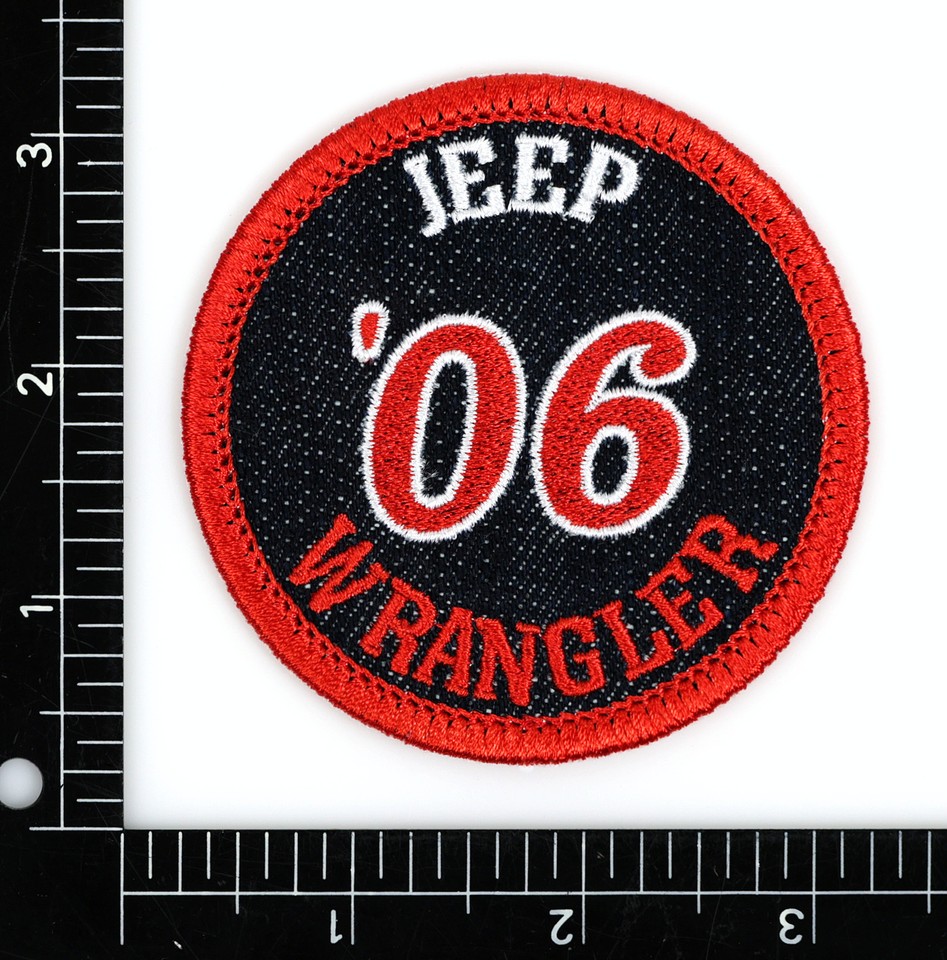 2006 Jeep Wrangler Embroidered Patch Black/Red Iron-On Sew-On Hat ...
