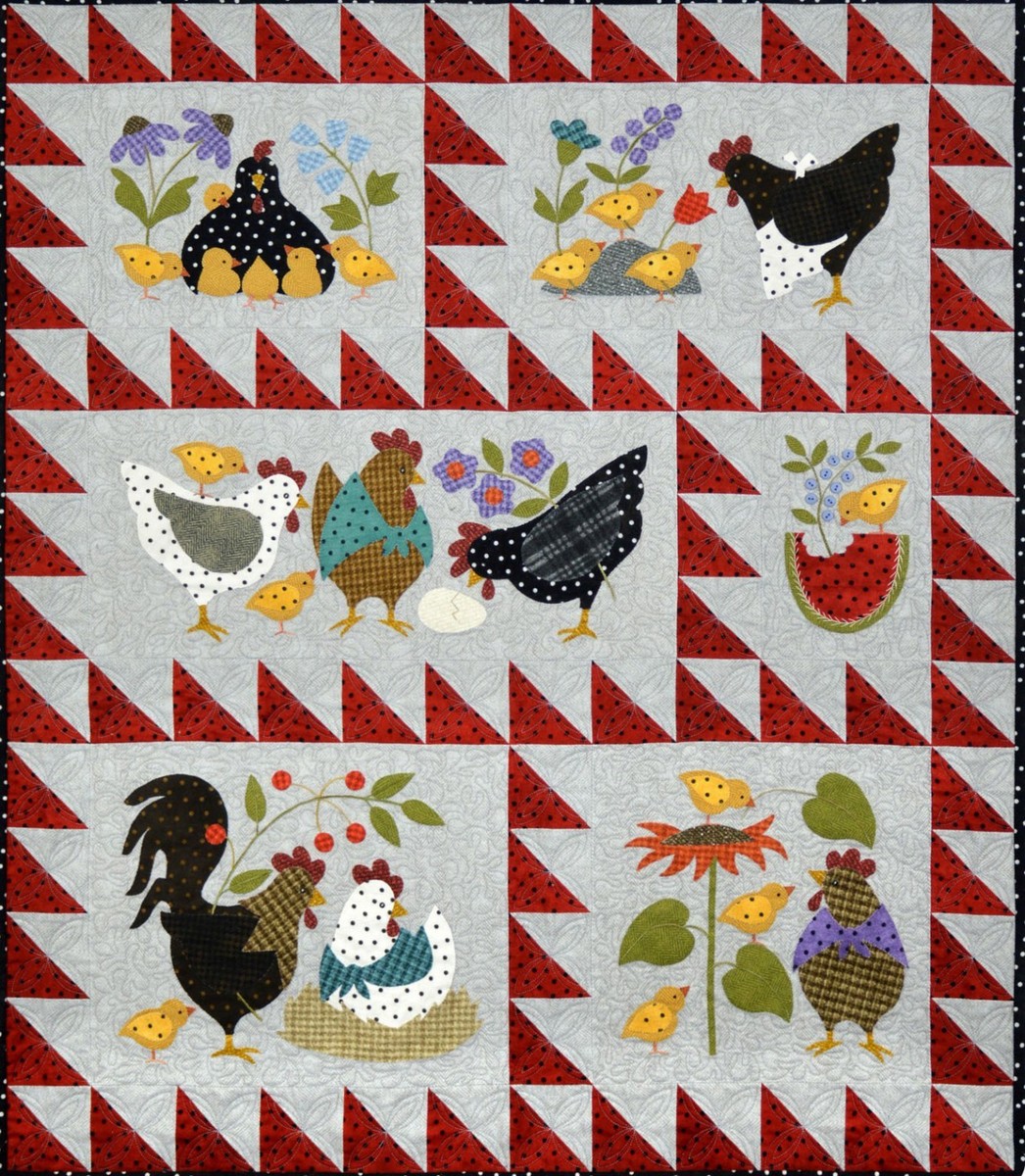 Chicken Applique Quilt Pattern Chicken Mugrug Or Trivet Super Fun