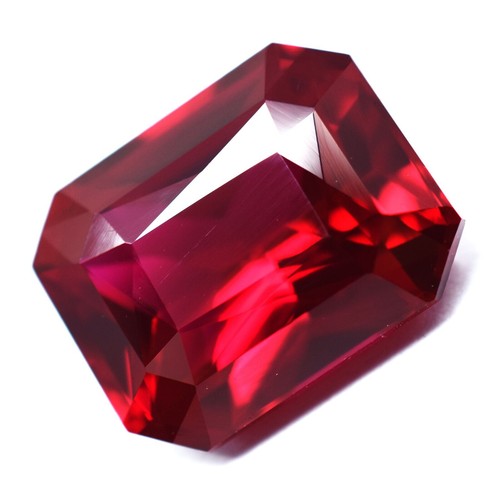 8 To 10 Ct Natural Ruby Red Emerald Shape CERTIFIED Rare Loose Gemstone ...