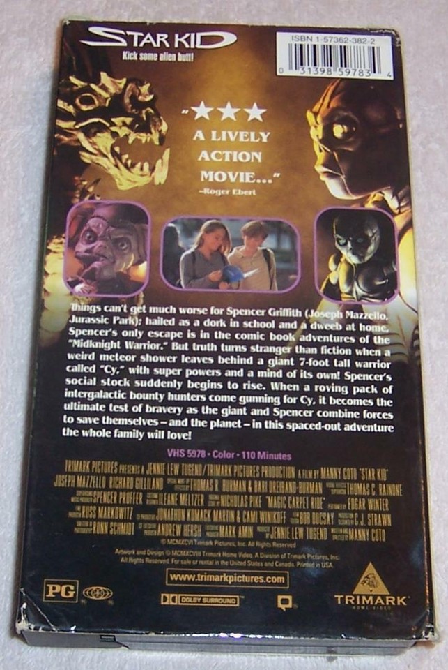 Star Kid VHS Video Joseph Mazzello Richard Gilliland 31398597834| eBay