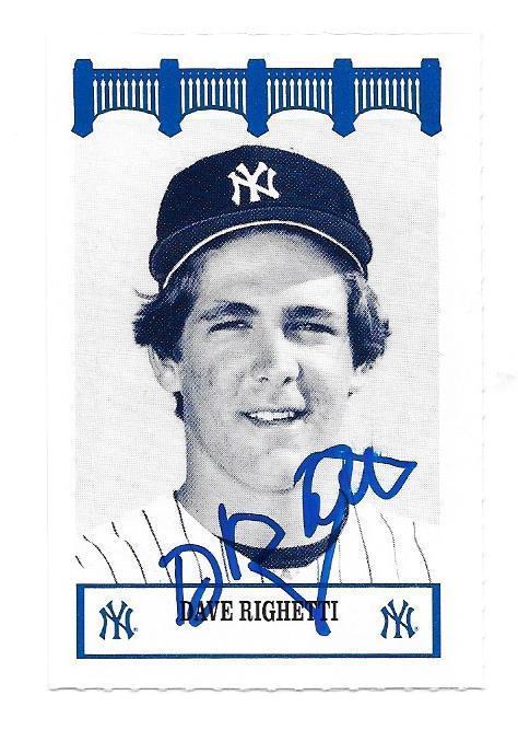 DAVE RIGHETTI 1992 THE WIZ YANKEES 70'S AUTOGRAPHED SIGNED | eBay