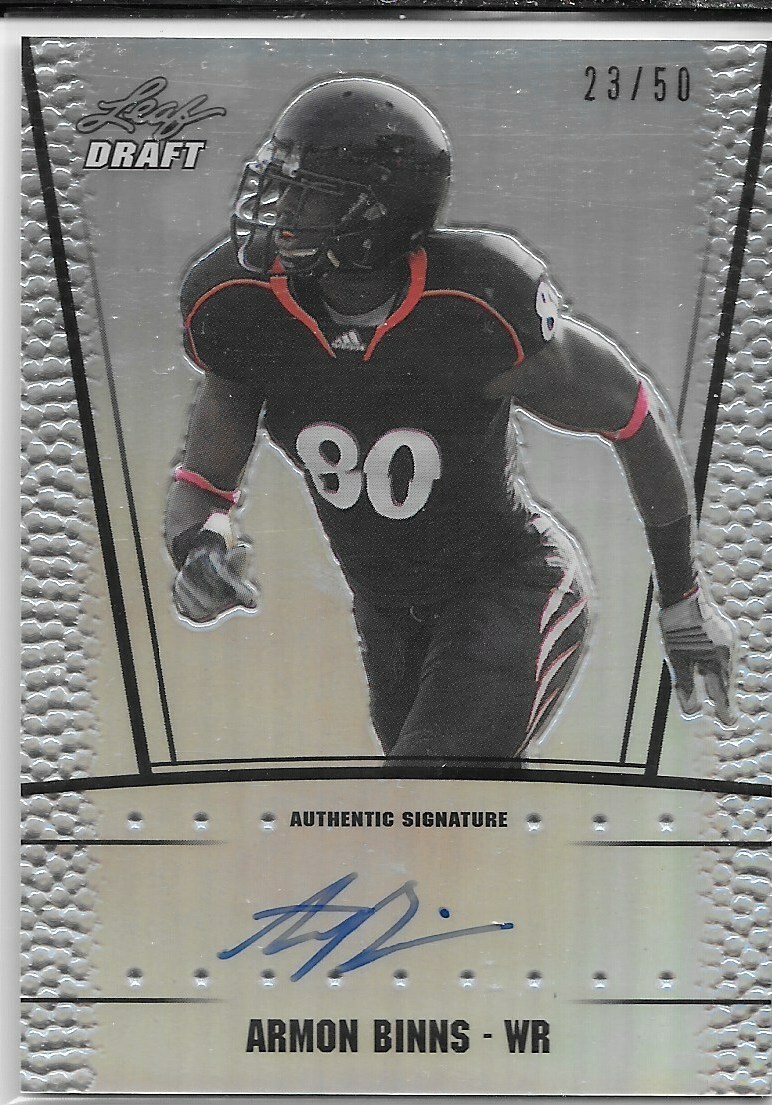 2011 Leaf Metal Draft Armon Binns Autograph Card #RC-AB1 #'d 23/50 | eBay