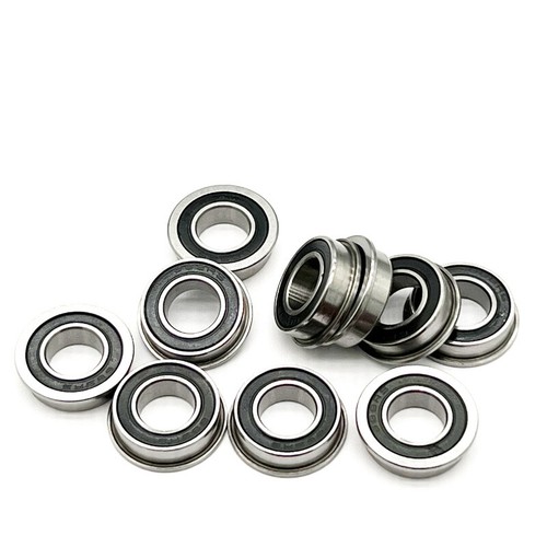 10Pcs F689-2RS Flanged Ball Bearing 9x17x5mm Sealed Chrome Steel Flange ...