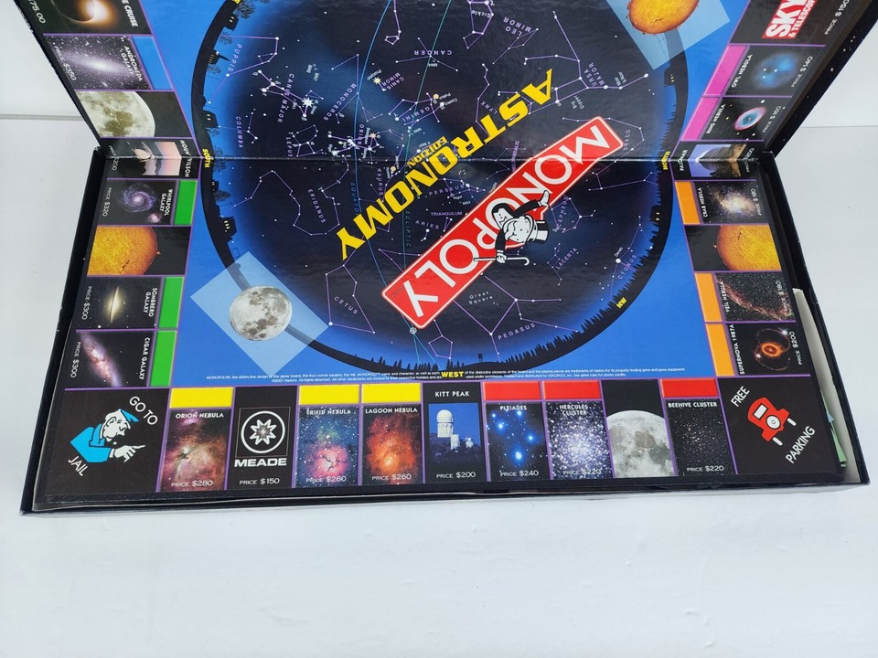 Monopoly Astronomy Edition Board Game 6 Pewter Tokens 2001 - Complete ...