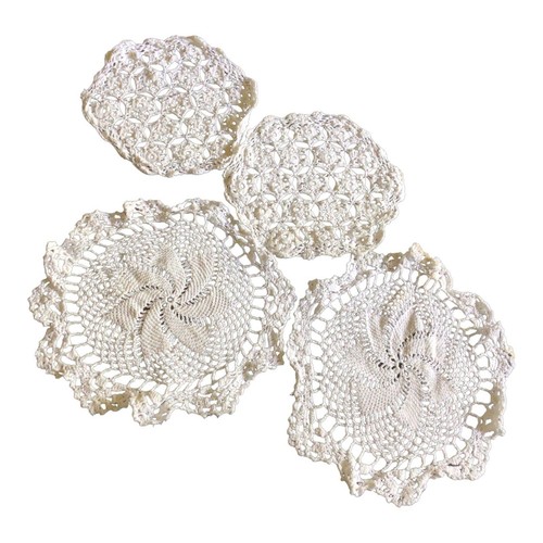 Lot of 11 Cream Beige & Off White Vintage Crocheted Doiley’s | eBay