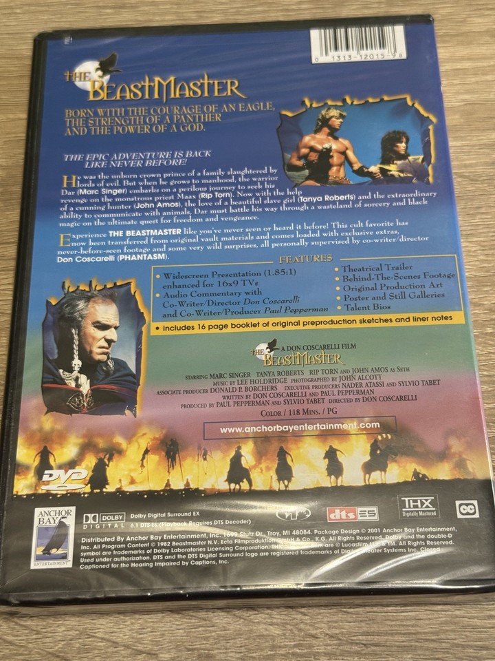 SEALED The Beastmaster Remastered DVD 1982 8809097750742| eBay
