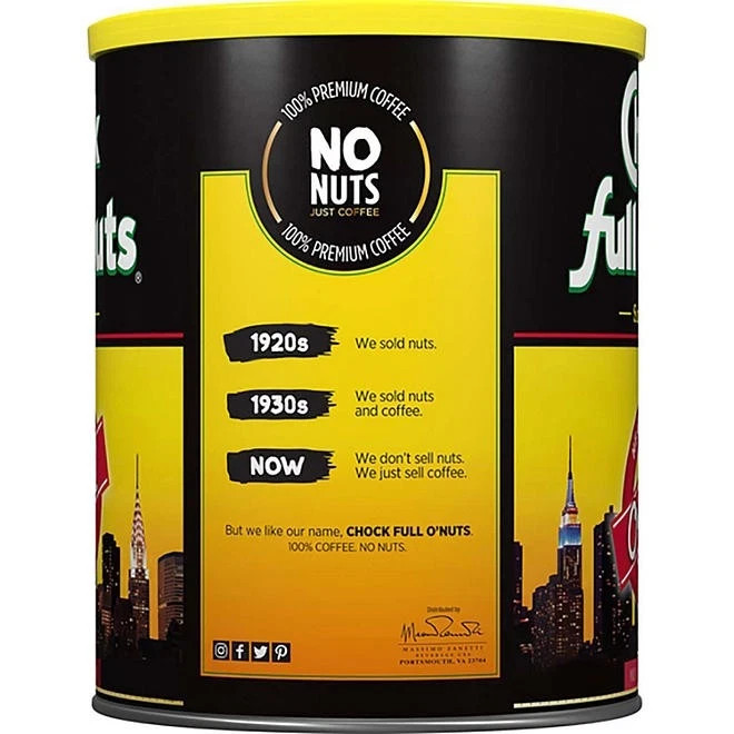 2 PACK- Chock full o'Nuts Heavenly Ground Coffee Original Blend 48 oz ...