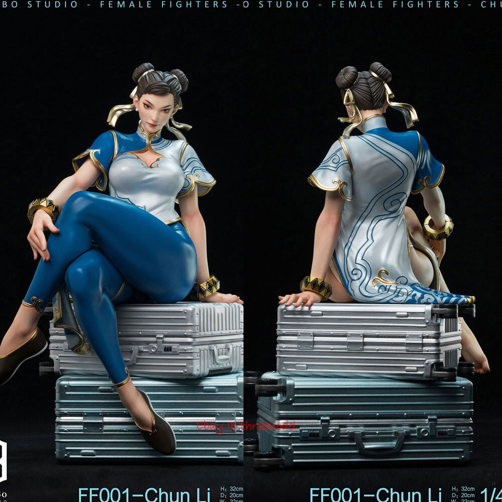 HaoBo Studio FF001 1/4 Street Fighter Chun-Li Resin Painted Statue In ...