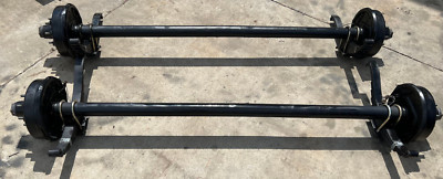(2) LIPPERT HYBRID 8000 8K BRAKE AXLE TRAILER 95/80 CARGO, DUMP ...