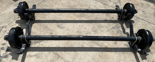 (2) LIPPERT HYBRID 8000 8K BRAKE AXLE TRAILER 95/80 CARGO, DUMP ...