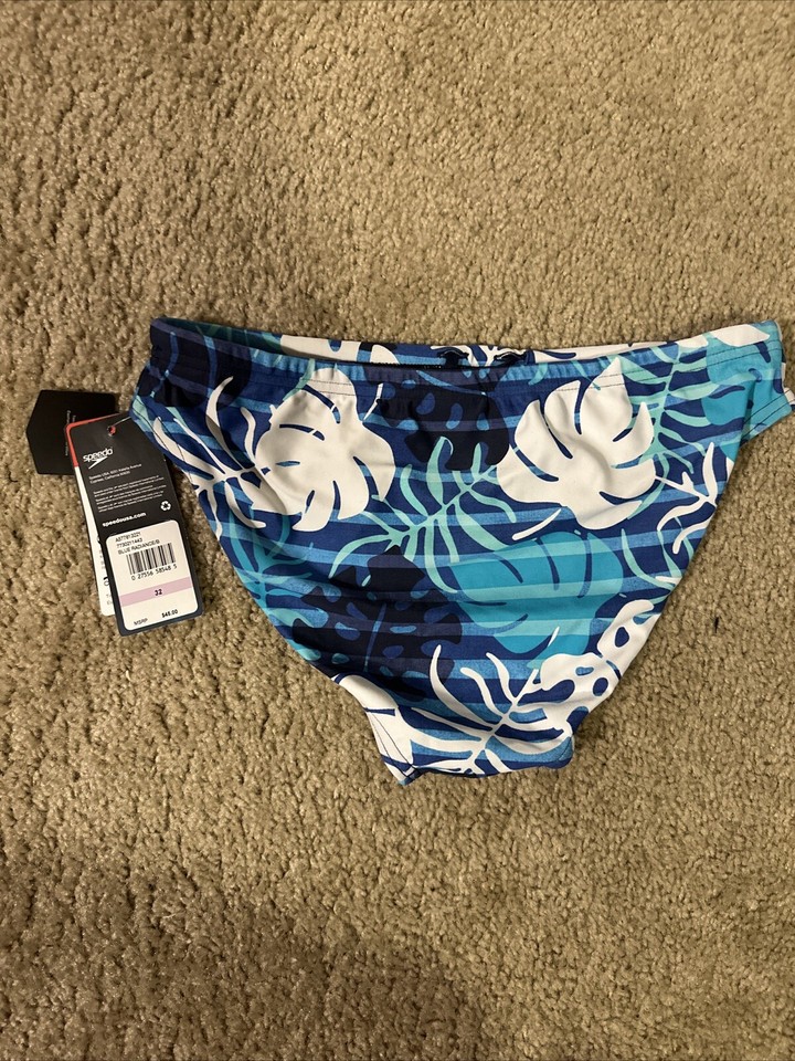 Men's SPEEDO Solar 1" Blue Radience Swim Brief Size 32 NYLON / SPANDEX ...