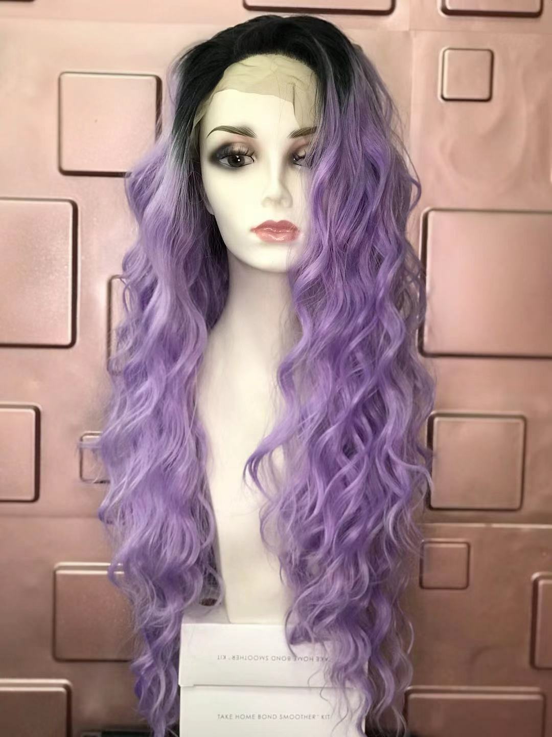 Lace Front Wig Synthetic Long Wavy Natural Hair Full Wigs AU Women AD ...