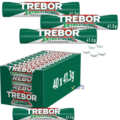 Trebor Extra Strong Peppermint Mints Roll 41.3g Perfect Treat | eBay UK