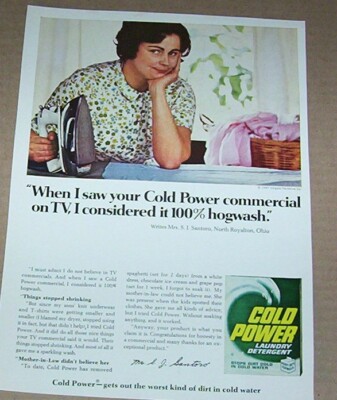 '67 print ad-Cold Power Laundry soap Colgate-Palmolive SANTORO North ...