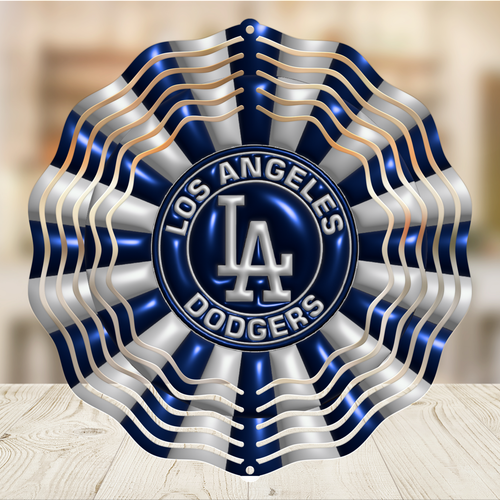 Baseball Wind Spinner | Los Angeles Dodgers Inspired Spinner | 8" Wind ...