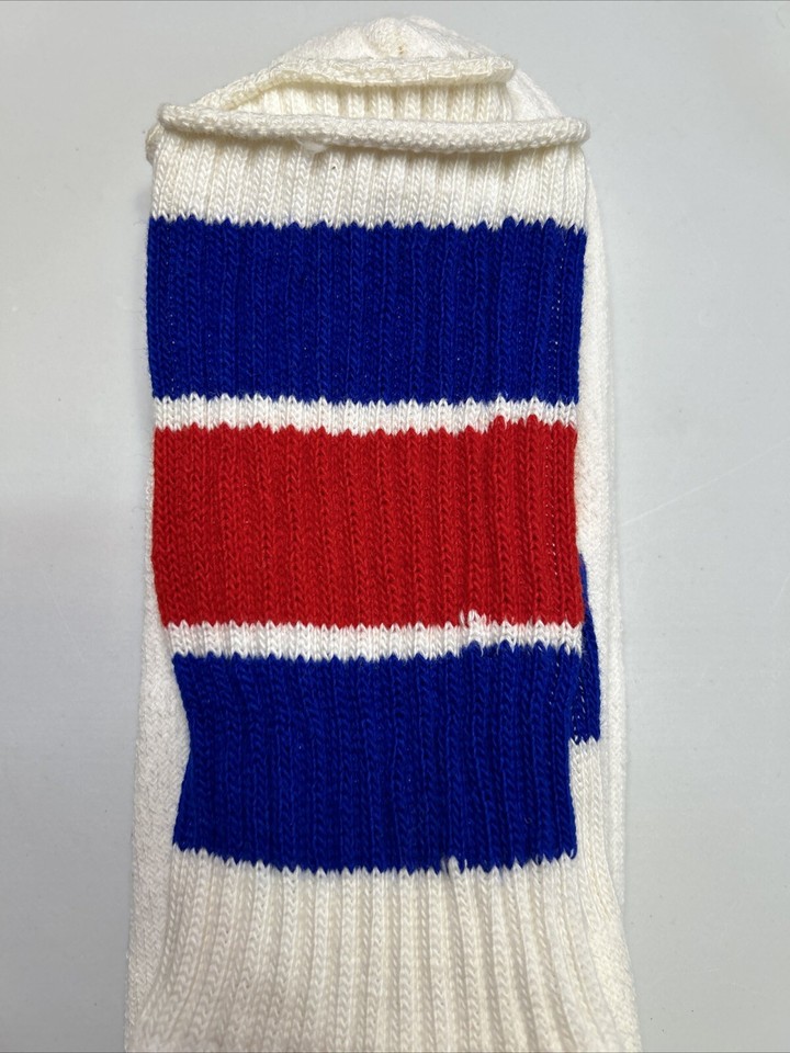 VTG Men's Orlon Acrylic Spalding Tube Socks Size 10-13 Red/Blue USA ...