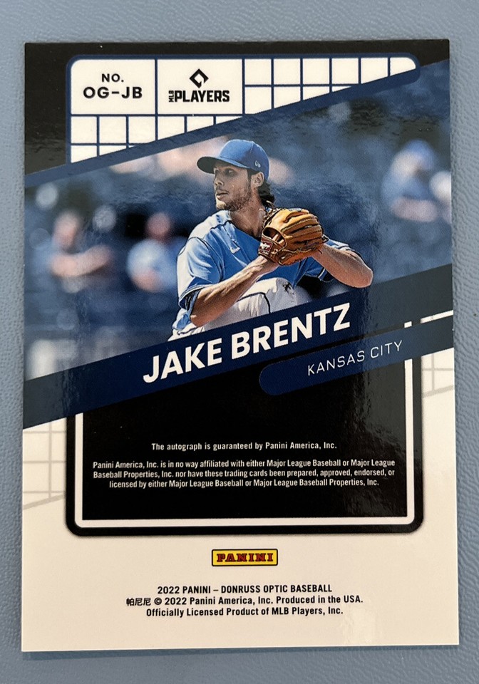 2022 Donruss Optic Jake Brentz Opti-Graphs Rookie Auto Royals RC #OG-JB ...