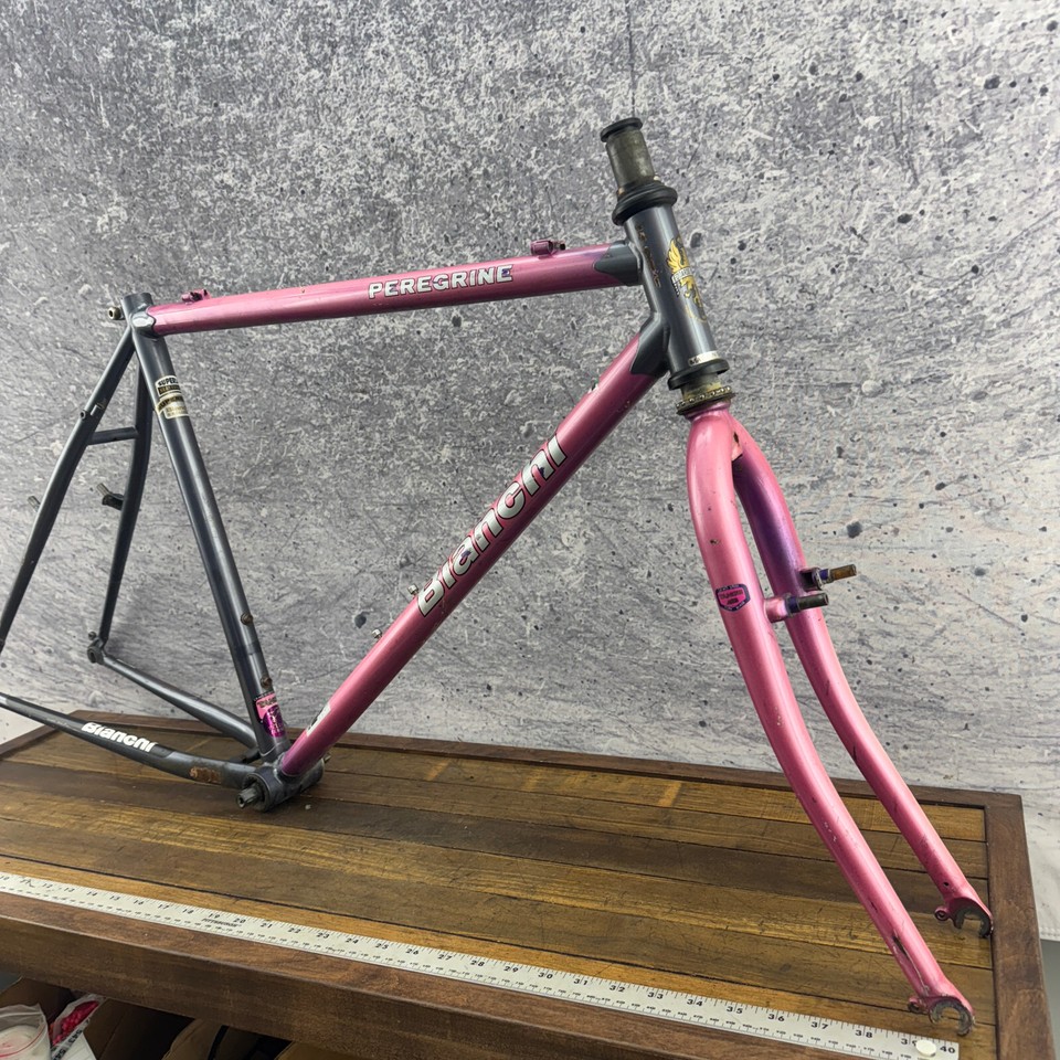 Vintage Bianchi Peregrine Frame Set 19 in Lugged 90s MTB 26 Cafe ...
