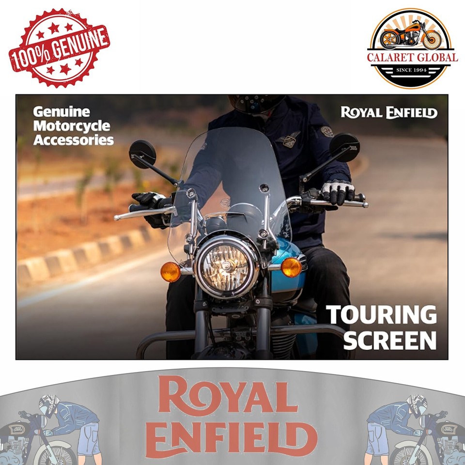 GENUINE TOURING WINDSHIELD FOR ROYAL ENFIELD METEOR 350 (KXA00146) | eBay