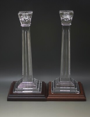 WATERFORD CRYSTAL AMERICAN HERITAGE GEORGE WASHINGTON CANDLE HOLDERS ...