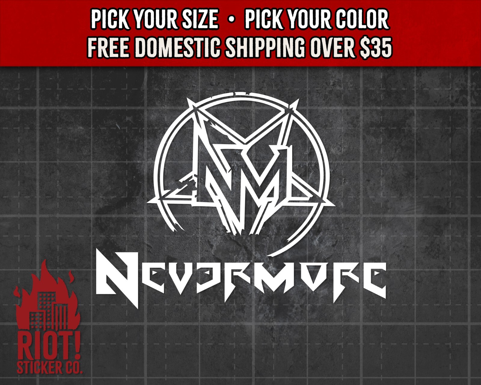 Nevermore Logo Decal for Car Band Logo Sticker for Laptop Power Metal ...