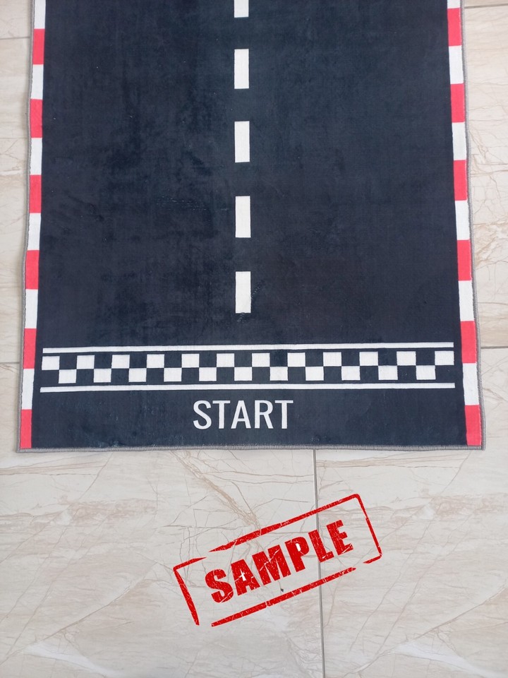 Race Track, Race Track Rug,Start Line,Finish Line,Hallway Rug,Long ...