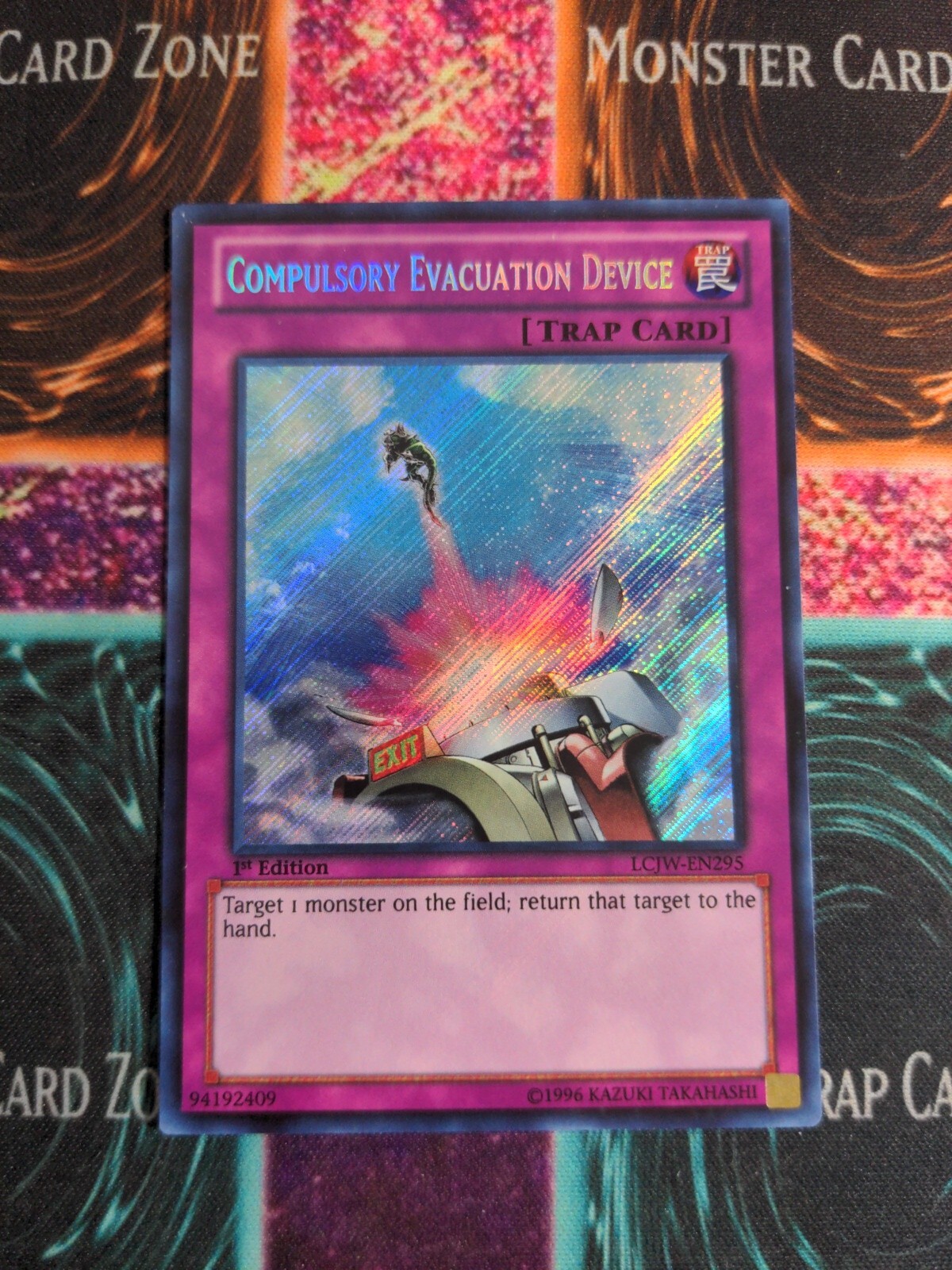 Yu-Gi-Oh! Compulsory Evacuation Device LCJW-EN295 1st Edition Secret Rare NM | eBay