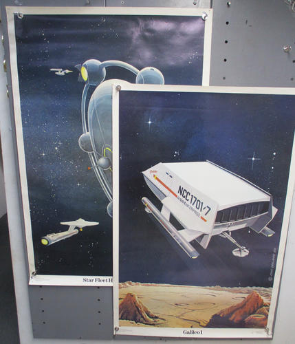 1976 Lot 2 STAR TREK John Carlance POSTERS Galileo STARFLEET HQ Dargis ...