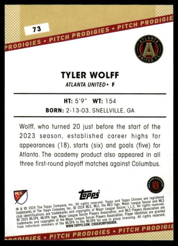2024 Topps Chrome MLS #73 Tyler Wolff | eBay