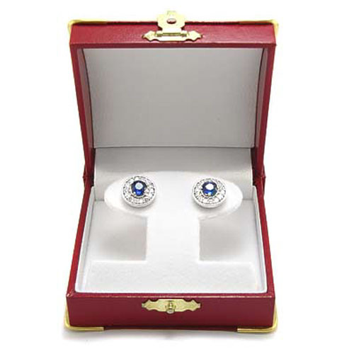 14k Gold, 1.20 CWT Sapphire and .85 CWT G-SI1 Diamond Earrings #E545 | eBay