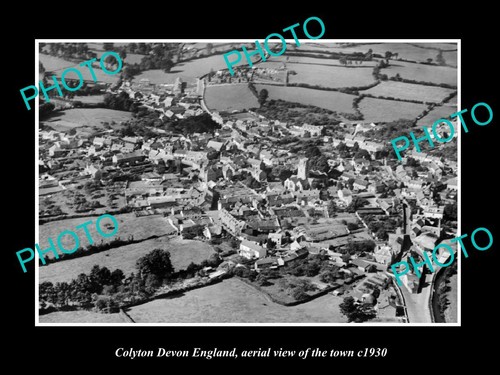 OLD 6 X 4 HISTORIC PHOTO OF COLYTON DEVON ENGLAND THE TOWN CENTRE c1930 ...