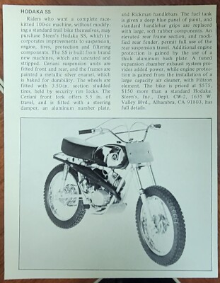 1969 Hodaka 100 Steen SS article | eBay