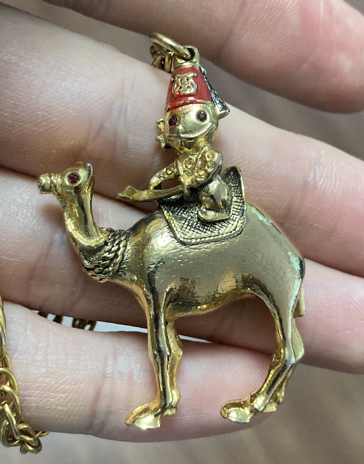 Rare Vintage Klitzner Camel Swordsman Shriner Pendant… - Gem